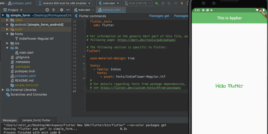 Flutter Custom Fonts In Text Widget Text Style In Flutter Tutorial